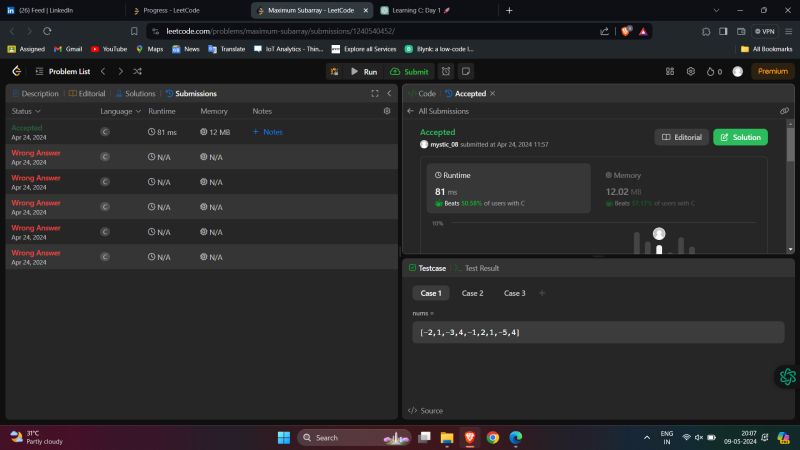 Rajesh Kanna on LinkedIn: #leetcode #problemsolving #cprogramming #day19 Rajesh Kanna on LinkedIn: #leetcode #problemsolving #cprogramming #day19