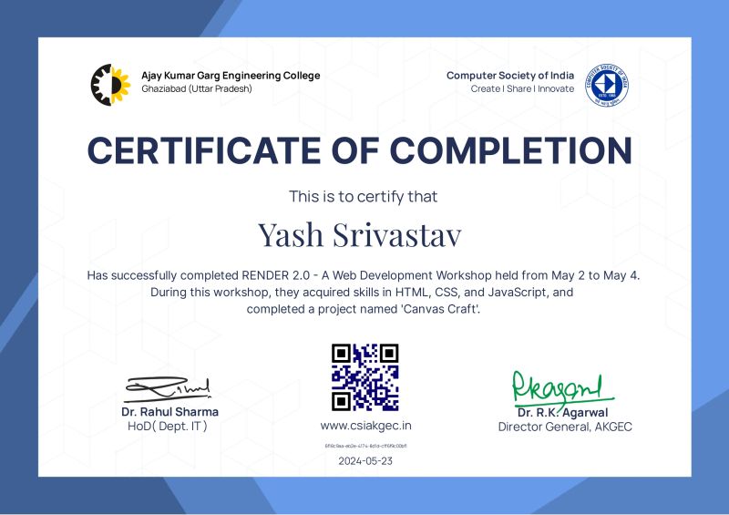 Completed CSS, HTML, and Java workshop | Yash Srivastava posted on the ... Completed CSS, HTML, and Java workshop | Yash Srivastava posted on the ...