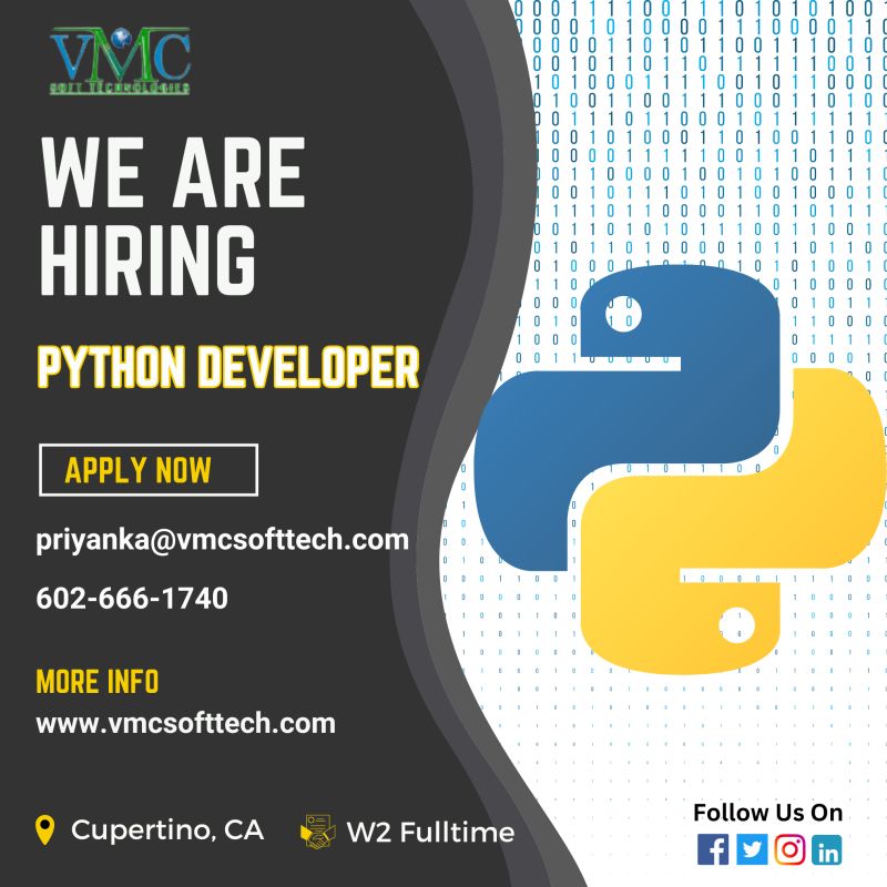 VMC Soft Technologies, Inc on LinkedIn: #python #programming #coding # ... VMC Soft Technologies, Inc on LinkedIn: #python #programming #coding # ...