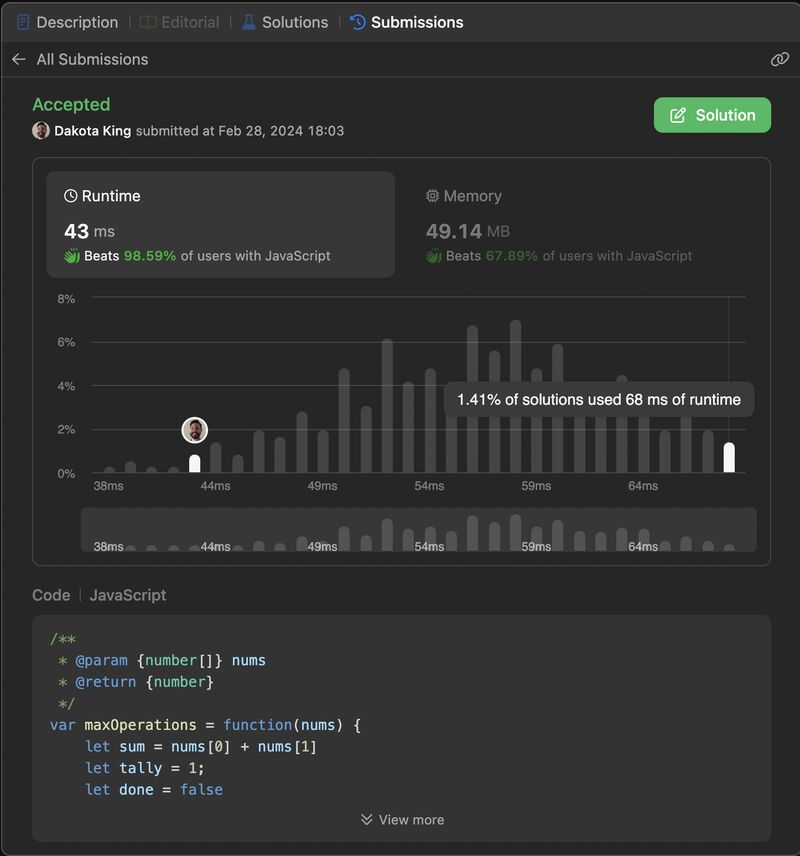 Dakota King on LinkedIn: #leetcode #dsa #javascript Dakota King on LinkedIn: #leetcode #dsa #javascript