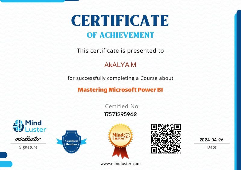 AKALYA M on LinkedIn: I'm happy to share that... I have completed power ... AKALYA M on LinkedIn: I'm happy to share that... I have completed power ...