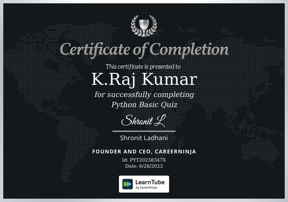 Raj Kumar on LinkedIn: #careerninja #python #pythonprogramming #quiz Raj Kumar on LinkedIn: #careerninja #python #pythonprogramming #quiz