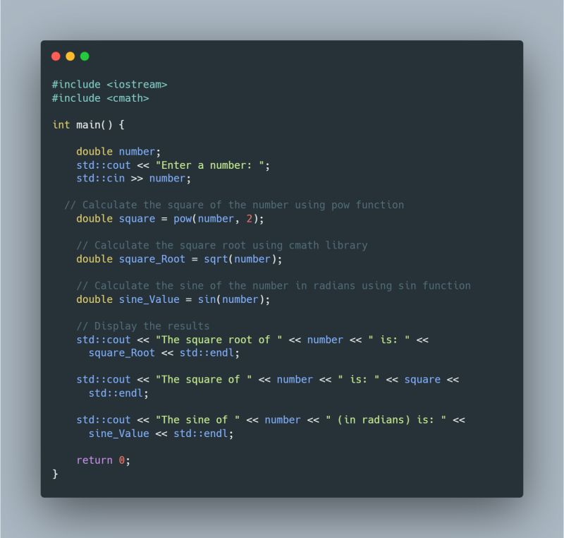 Gita Khanal on LinkedIn: Day (4/100)* Of Cplusplus Topic: Using Math ... Gita Khanal on LinkedIn: Day (4/100)* Of Cplusplus Topic: Using Math ...