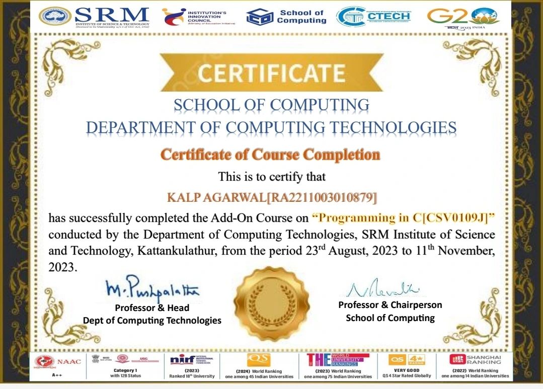 Kalp Agarwal on LinkedIn: #programming #cprogramming # ... Kalp Agarwal on LinkedIn: #programming #cprogramming # ...