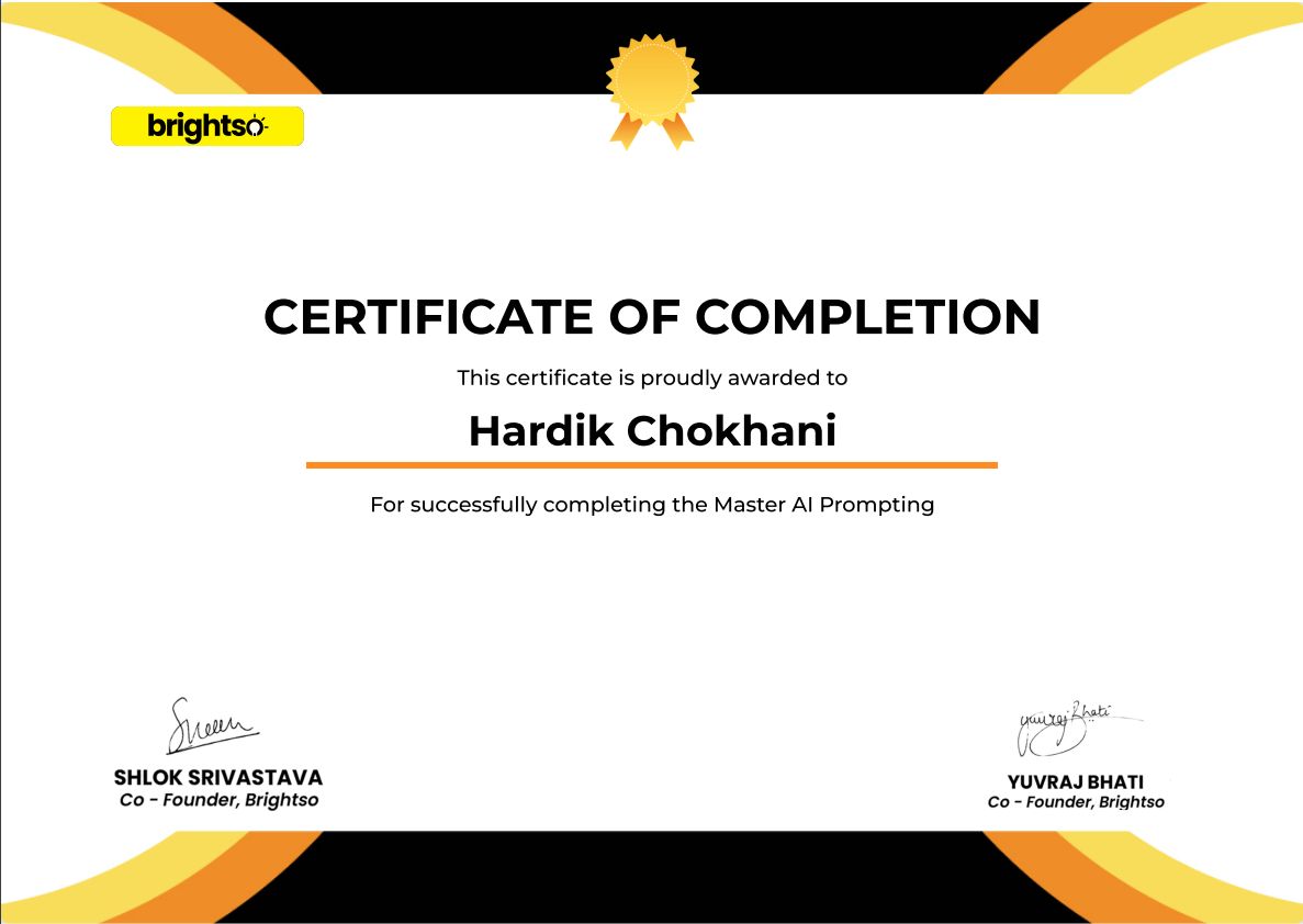 Hardik Chokhani on LinkedIn: #ai #artificialintelligence #aiprompting # ... Hardik Chokhani on LinkedIn: #ai #artificialintelligence #aiprompting # ...