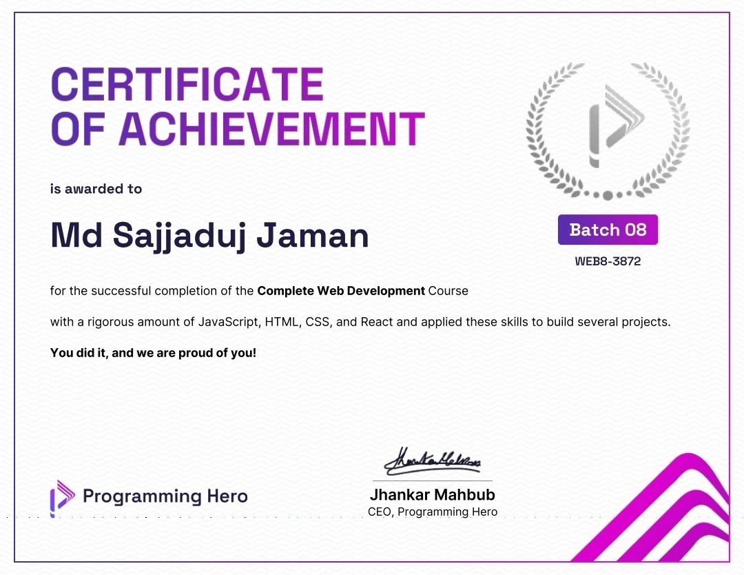 Md Sajjaduj Jaman on LinkedIn: #reactjs #frontenddeveloper Md Sajjaduj Jaman on LinkedIn: #reactjs #frontenddeveloper