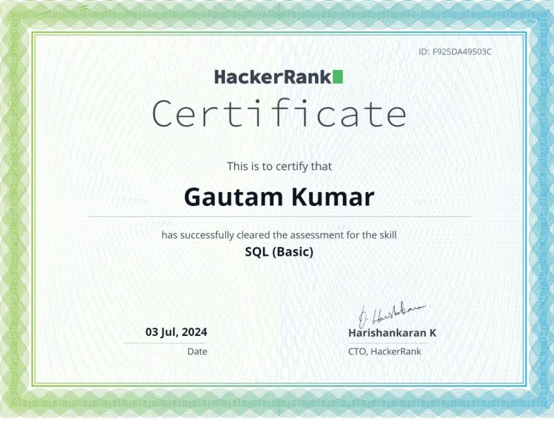 Gautam kumar on LinkedIn: #hackerrank #sql Gautam kumar on LinkedIn: #hackerrank #sql