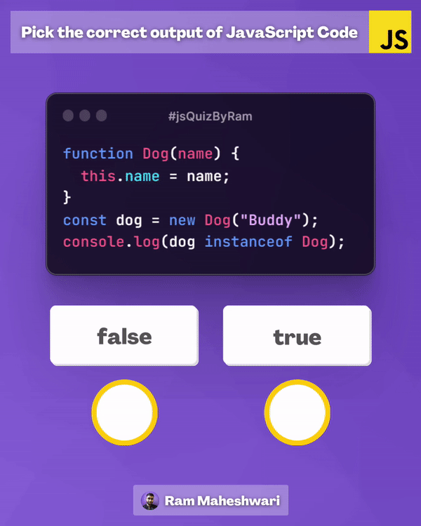 Ram Maheshwari ♾️ on LinkedIn: #jsquizbyram #html #css #javascript ... Ram Maheshwari ♾️ on LinkedIn: #jsquizbyram #html #css #javascript ...