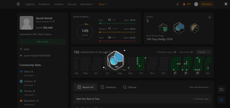 Ayush Bansal on LinkedIn: #leetcode #100daysofcoding #codingjourney # ... Ayush Bansal on LinkedIn: #leetcode #100daysofcoding #codingjourney # ...