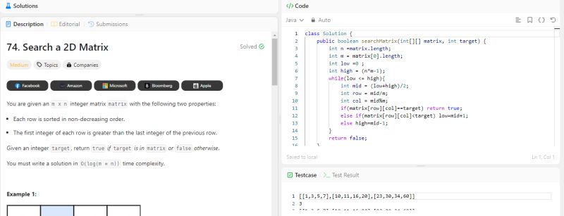 S Sowmica on LinkedIn: DSA Challenge Week -2: Binary Search Solved the ... S Sowmica on LinkedIn: DSA Challenge Week -2: Binary Search Solved the ...
