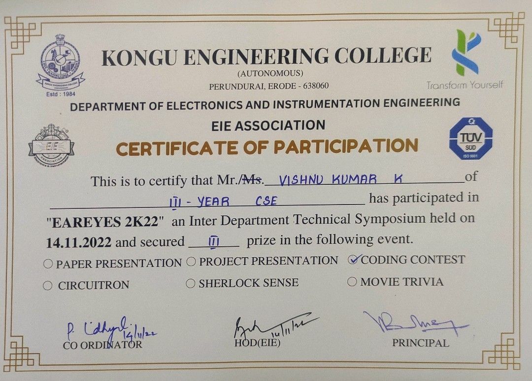 Vishnu Kumar on LinkedIn: #codingchallenge #competitiveprogramming Vishnu Kumar on LinkedIn: #codingchallenge #competitiveprogramming