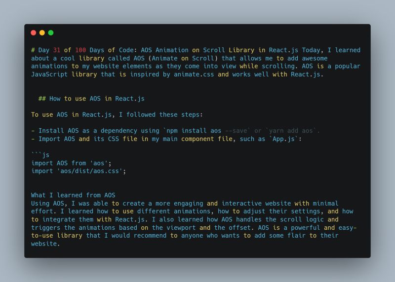 Learning about AOS (Animate on Scroll) | Afnan Farooq Mir posted on the ... Learning about AOS (Animate on Scroll) | Afnan Farooq Mir posted on the ...