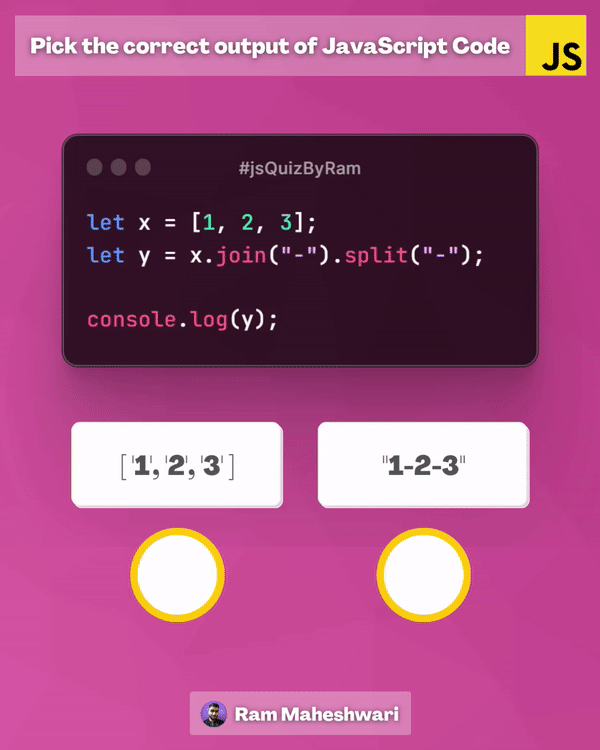 Ram Maheshwari ♾️ on LinkedIn: #jsquizbyram #html #css #javascript ... Ram Maheshwari ♾️ on LinkedIn: #jsquizbyram #html #css #javascript ...