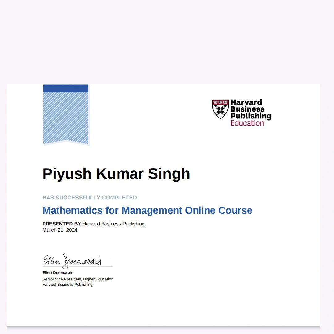 Piyush Kumar Singh on LinkedIn: I have completed the Mathematics For ... Piyush Kumar Singh on LinkedIn: I have completed the Mathematics For ...