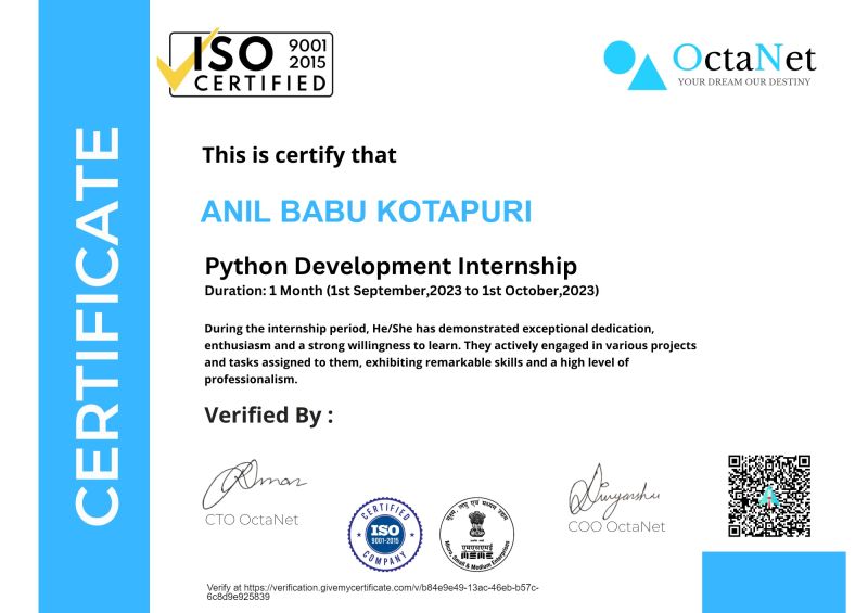 ANIL BABU KOTAPURI on LinkedIn: #python ANIL BABU KOTAPURI on LinkedIn: #python