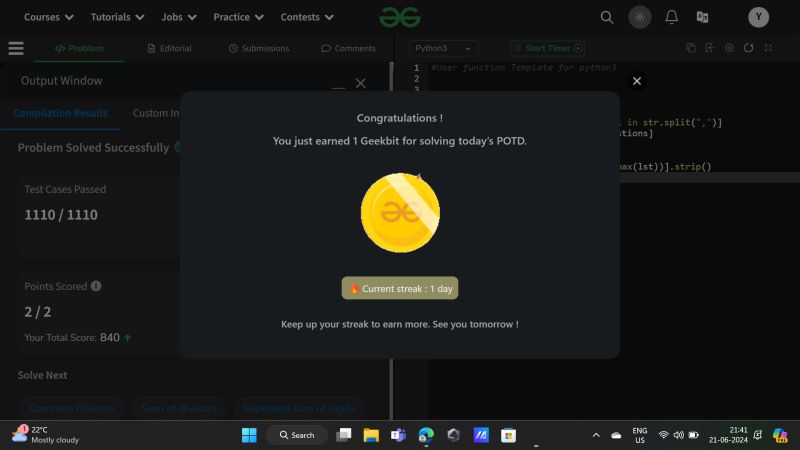 Yethish pv on LinkedIn: #codingchallenge #python #problemsolving # ... Yethish pv on LinkedIn: #codingchallenge #python #problemsolving # ...