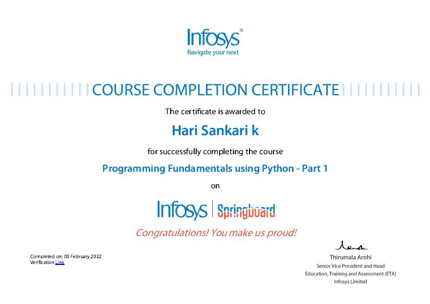 Hari Sankari Kathiravan on LinkedIn: #python #programmingfundamentals # ... Hari Sankari Kathiravan on LinkedIn: #python #programmingfundamentals # ...