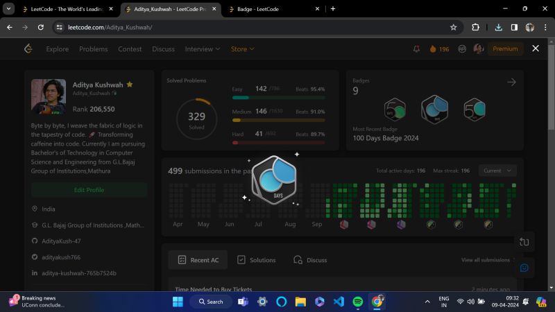 Aditya Kushwah on LinkedIn: #100daysofcode #leetcode #community ... Aditya Kushwah on LinkedIn: #100daysofcode #leetcode #community ...