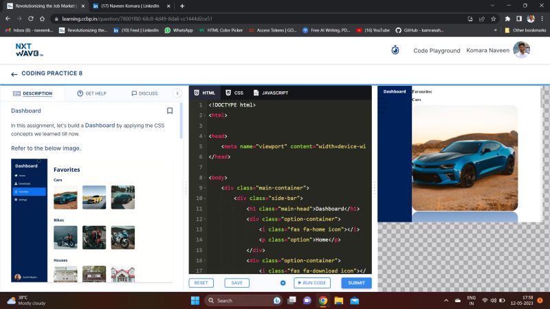 Naveen Komara on LinkedIn: #css #coding #nxtwave #100daysofcodechallenge Naveen Komara on LinkedIn: #css #coding #nxtwave #100daysofcodechallenge