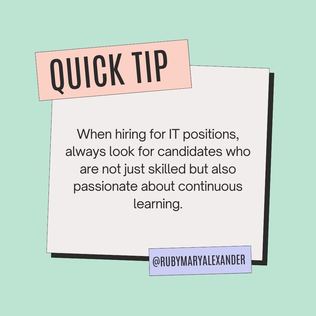 Ruby Mary Alexander on LinkedIn: #hiringtips #recruitment Ruby Mary Alexander on LinkedIn: #hiringtips #recruitment