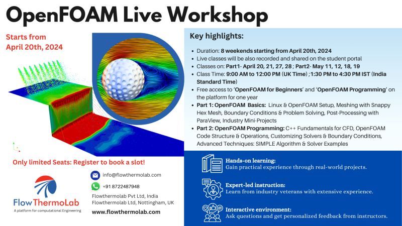Join the OpenFOAM Live Workshop for fluid dynamics | Flowthermolab ... Join the OpenFOAM Live Workshop for fluid dynamics | Flowthermolab ...