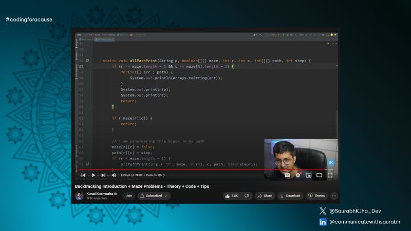 Saurabh Kumar Jha on LinkedIn: #backtracking #day25 #100daysofdsa # ... Saurabh Kumar Jha on LinkedIn: #backtracking #day25 #100daysofdsa # ...