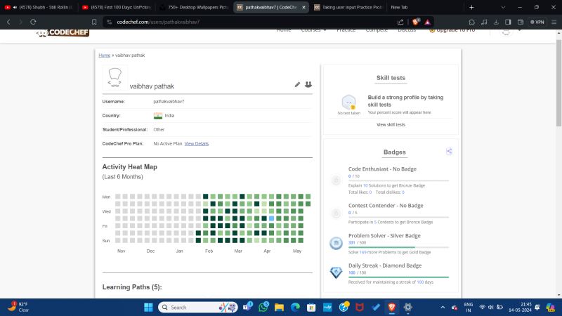 Vaibhav Pathak on LinkedIn: #codechef #100dayscodechallenge #cpp Vaibhav Pathak on LinkedIn: #codechef #100dayscodechallenge #cpp