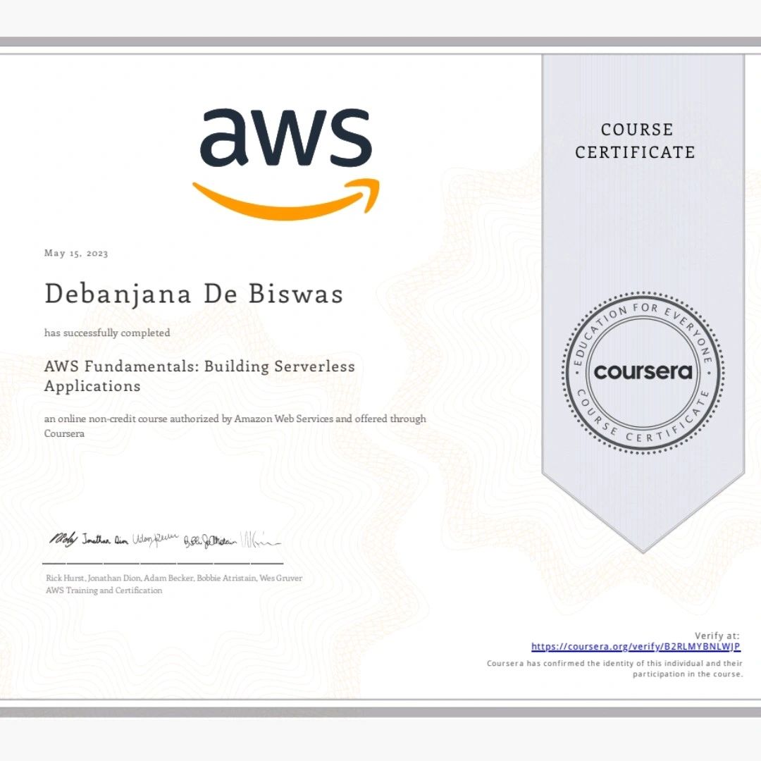 Debanjana De Biswas on LinkedIn: #coursera #aws #skillsdevelopment # ... Debanjana De Biswas on LinkedIn: #coursera #aws #skillsdevelopment # ...