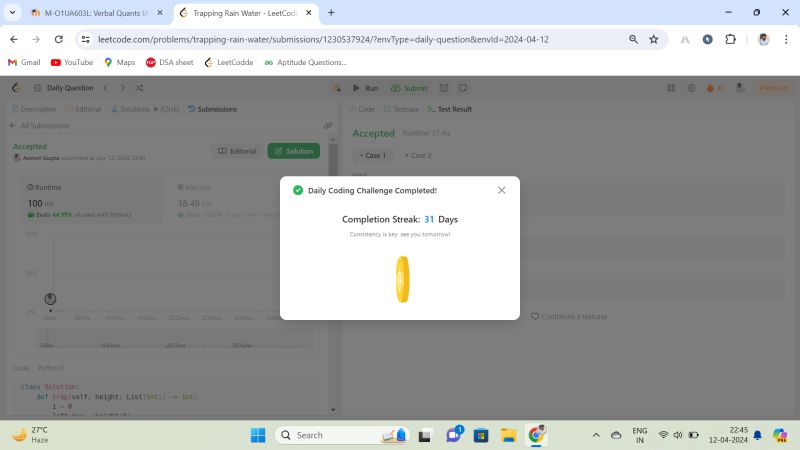 Anmol Gupta on LinkedIn: #leetcode #dsa #consistency Anmol Gupta on LinkedIn: #leetcode #dsa #consistency