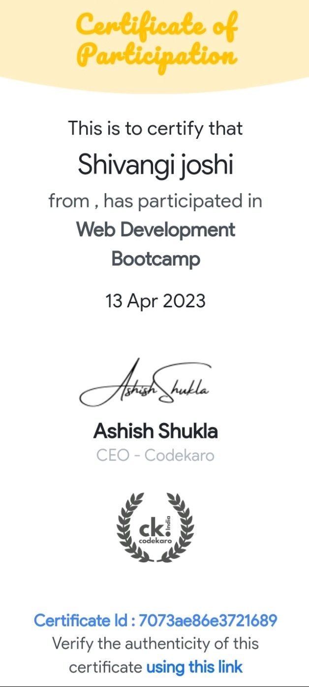 Shivangi Joshi on LinkedIn: #codekaro #webdevelopment Shivangi Joshi on LinkedIn: #codekaro #webdevelopment
