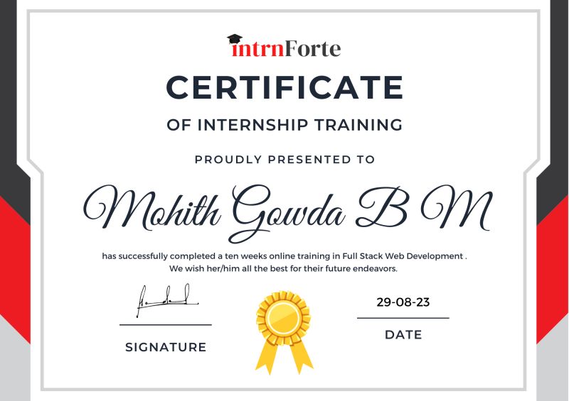 Mohith BM Gowda on LinkedIn: #webdevelopment #intership2023 Mohith BM Gowda on LinkedIn: #webdevelopment #intership2023
