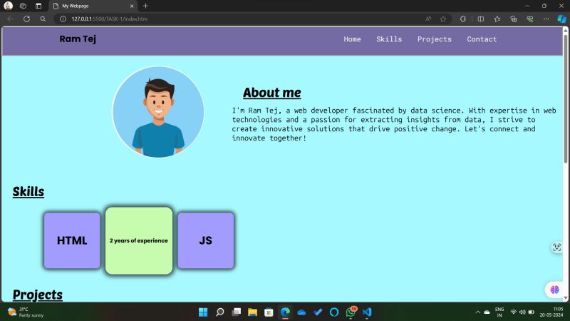 ram tej on LinkedIn: #webdevelopment #internship #html #css #mainflow ram tej on LinkedIn: #webdevelopment #internship #html #css #mainflow