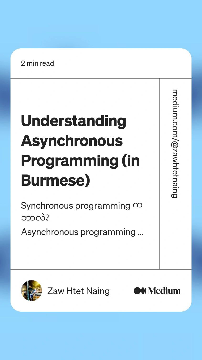 Zaw Htet Naing on LinkedIn: What problem does asynchronous programming ... Zaw Htet Naing on LinkedIn: What problem does asynchronous programming ...