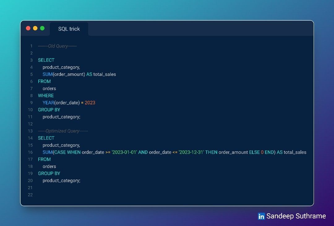 Sandeep Suthrame on LinkedIn: #sql #sqltricks #dataengineering # ... Sandeep Suthrame on LinkedIn: #sql #sqltricks #dataengineering # ...