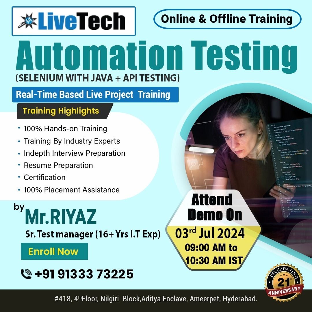 LiveTech QA on LinkedIn: #automationtesting #testautomation #selenium # ... LiveTech QA on LinkedIn: #automationtesting #testautomation #selenium # ...