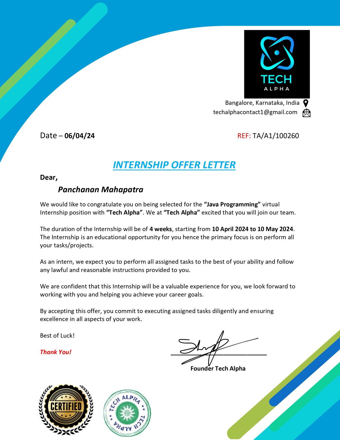Panchanan Mahapatra on LinkedIn: #techalphainternship #javaprogramming ... Panchanan Mahapatra on LinkedIn: #techalphainternship #javaprogramming ...