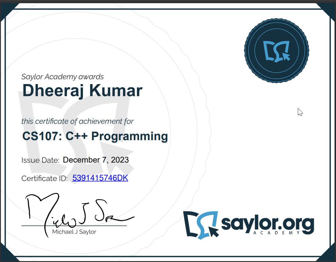 Dheeraj Kumar on LinkedIn: #cplusplus #programming #careerdevelopment Dheeraj Kumar on LinkedIn: #cplusplus #programming #careerdevelopment