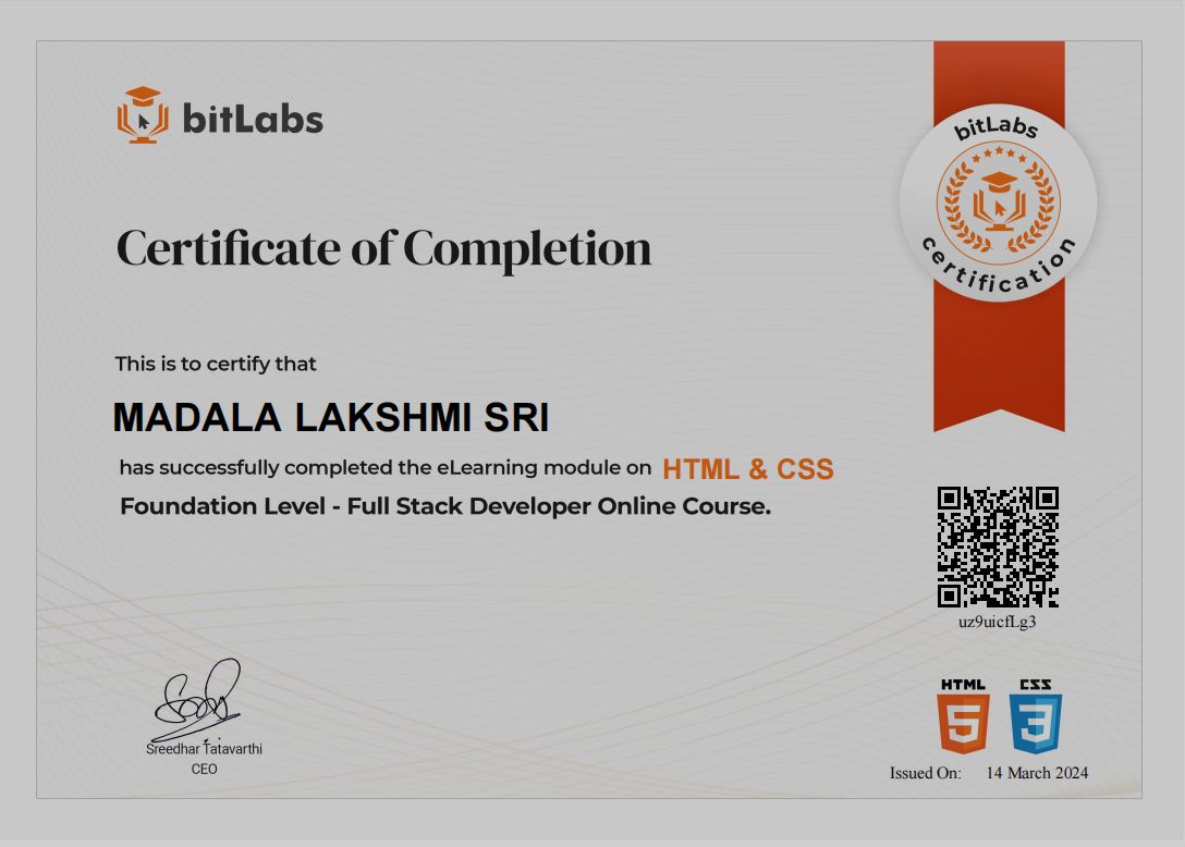 MADALA LAKSHMI SRI on LinkedIn: #html #css #webdevelopment # ... MADALA LAKSHMI SRI on LinkedIn: #html #css #webdevelopment # ...