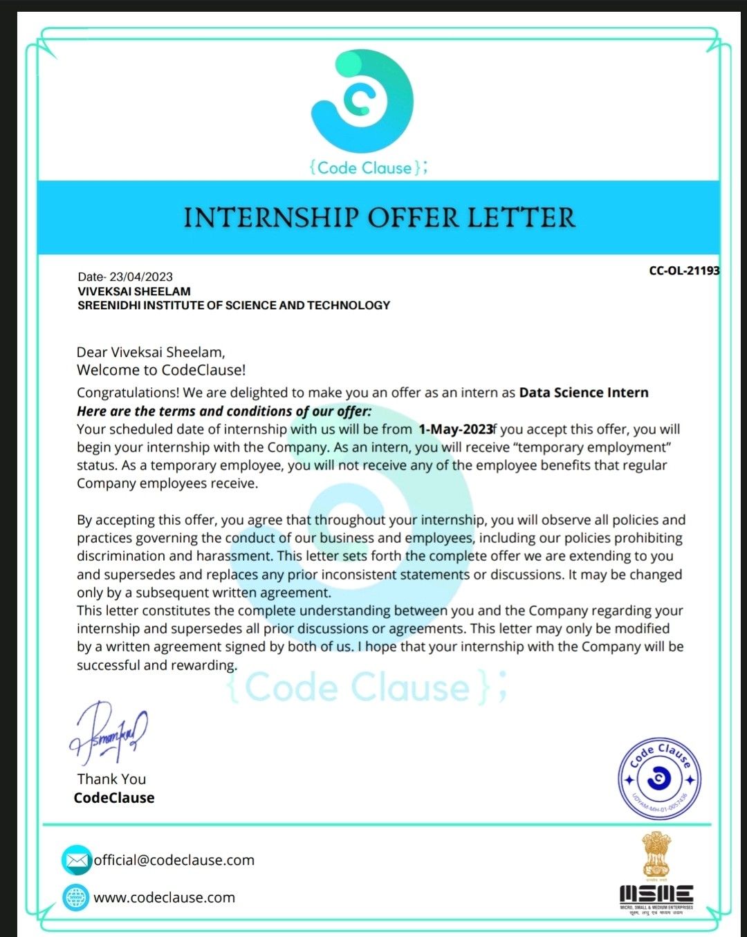 Vivek sai Sheelam on LinkedIn: #codeclause #internship #datascience # ... Vivek sai Sheelam on LinkedIn: #codeclause #internship #datascience # ...