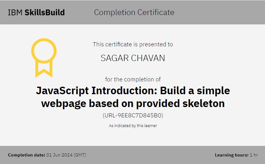 SAGAR K CHAVAN on LinkedIn: #javascript #webdevelopment #ibm # ... SAGAR K CHAVAN on LinkedIn: #javascript #webdevelopment #ibm # ...