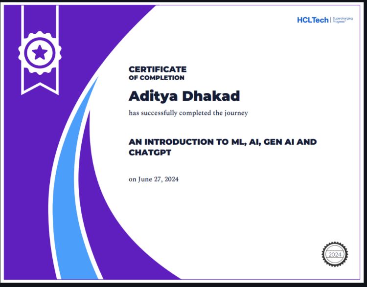 Aditya Singh Dhakad on LinkedIn: #ai #chatgpt #ml #hcltech Aditya Singh Dhakad on LinkedIn: #ai #chatgpt #ml #hcltech