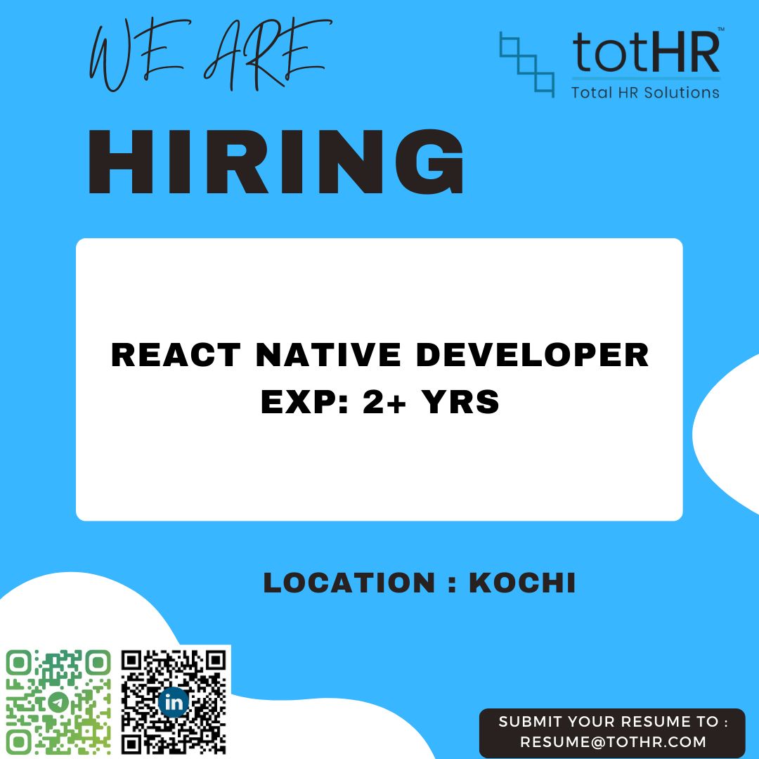 totHR on LinkedIn: #reactnativedeveloper #reactnative # ... totHR on LinkedIn: #reactnativedeveloper #reactnative # ...