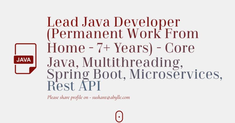Sushant Bansode on LinkedIn: #hiring #lead #java #exp #noticeperiod # ... Sushant Bansode on LinkedIn: #hiring #lead #java #exp #noticeperiod # ...