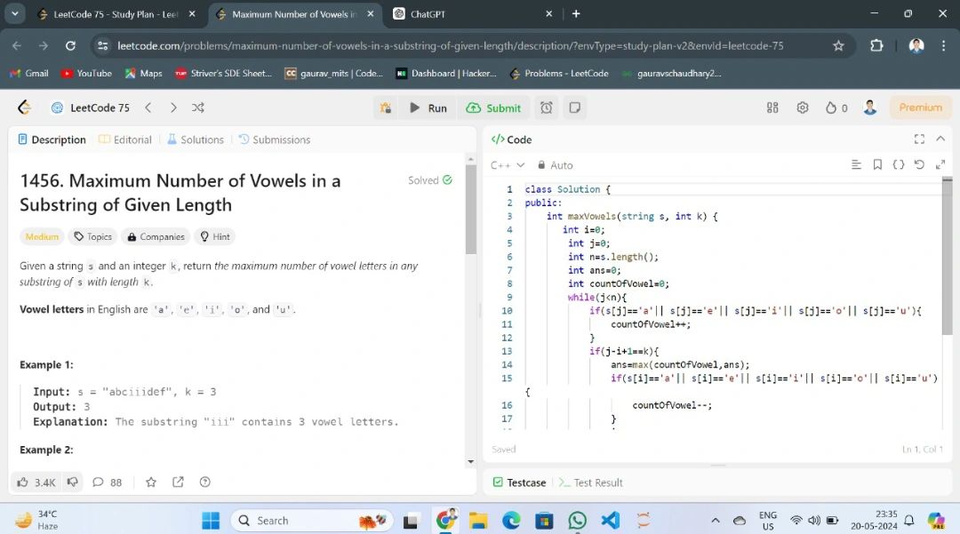My leetcode challenge on length k | Gaurav Chaudhary posted on the ... My leetcode challenge on length k | Gaurav Chaudhary posted on the ...