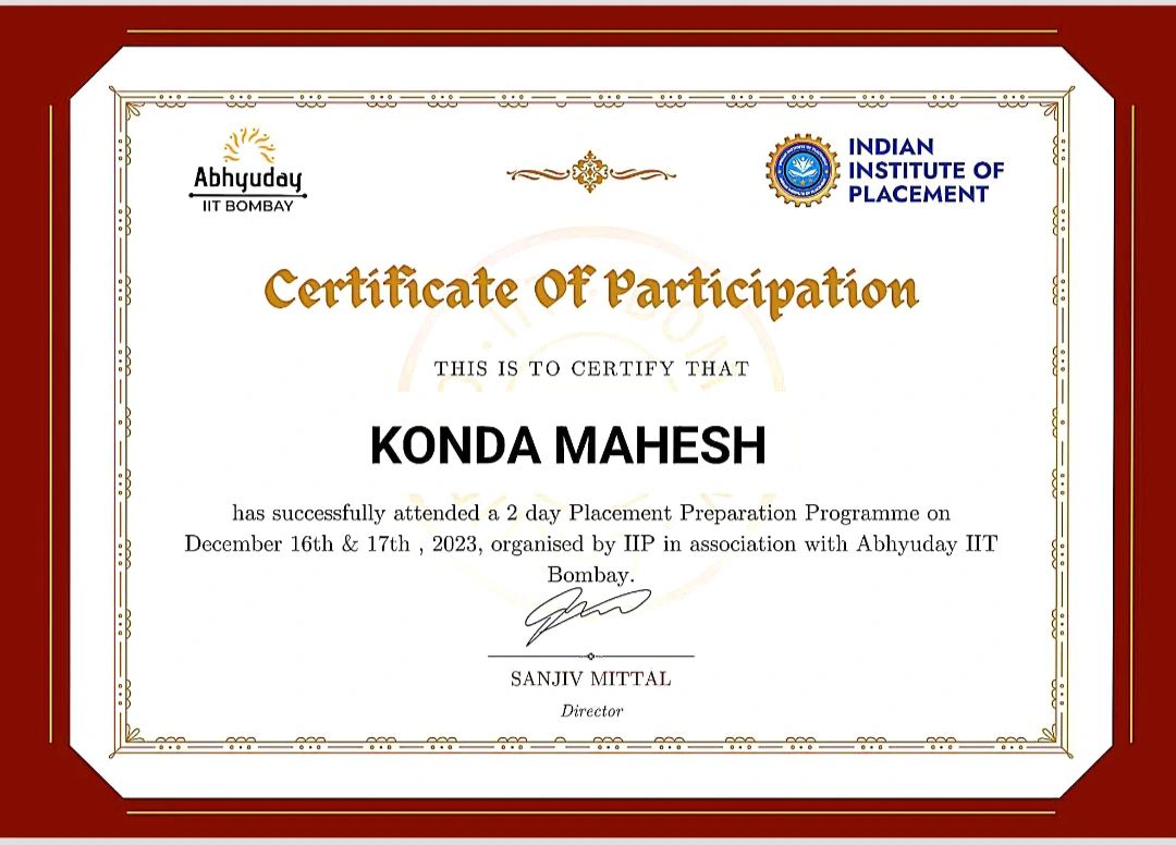 Konda Mahesh on LinkedIn: #abhyuday #iitbombay #careerdevelopment Konda Mahesh on LinkedIn: #abhyuday #iitbombay #careerdevelopment