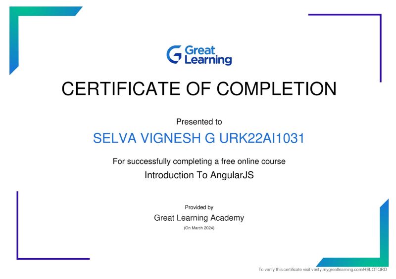 Selva vignesh G on LinkedIn: #greatlearningacademy #greatlearning # ... Selva vignesh G on LinkedIn: #greatlearningacademy #greatlearning # ...