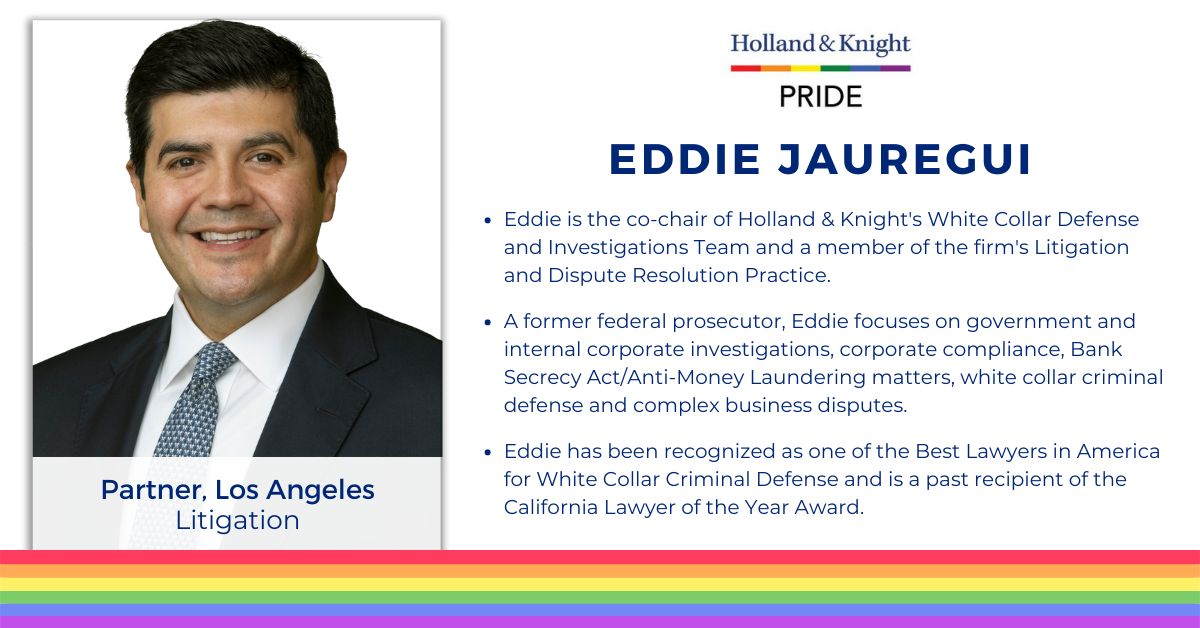 Karl Lott on LinkedIn: Eddie A. Jauregui | Professionals | Holland & Knight Karl Lott on LinkedIn: Eddie A. Jauregui | Professionals | Holland & Knight