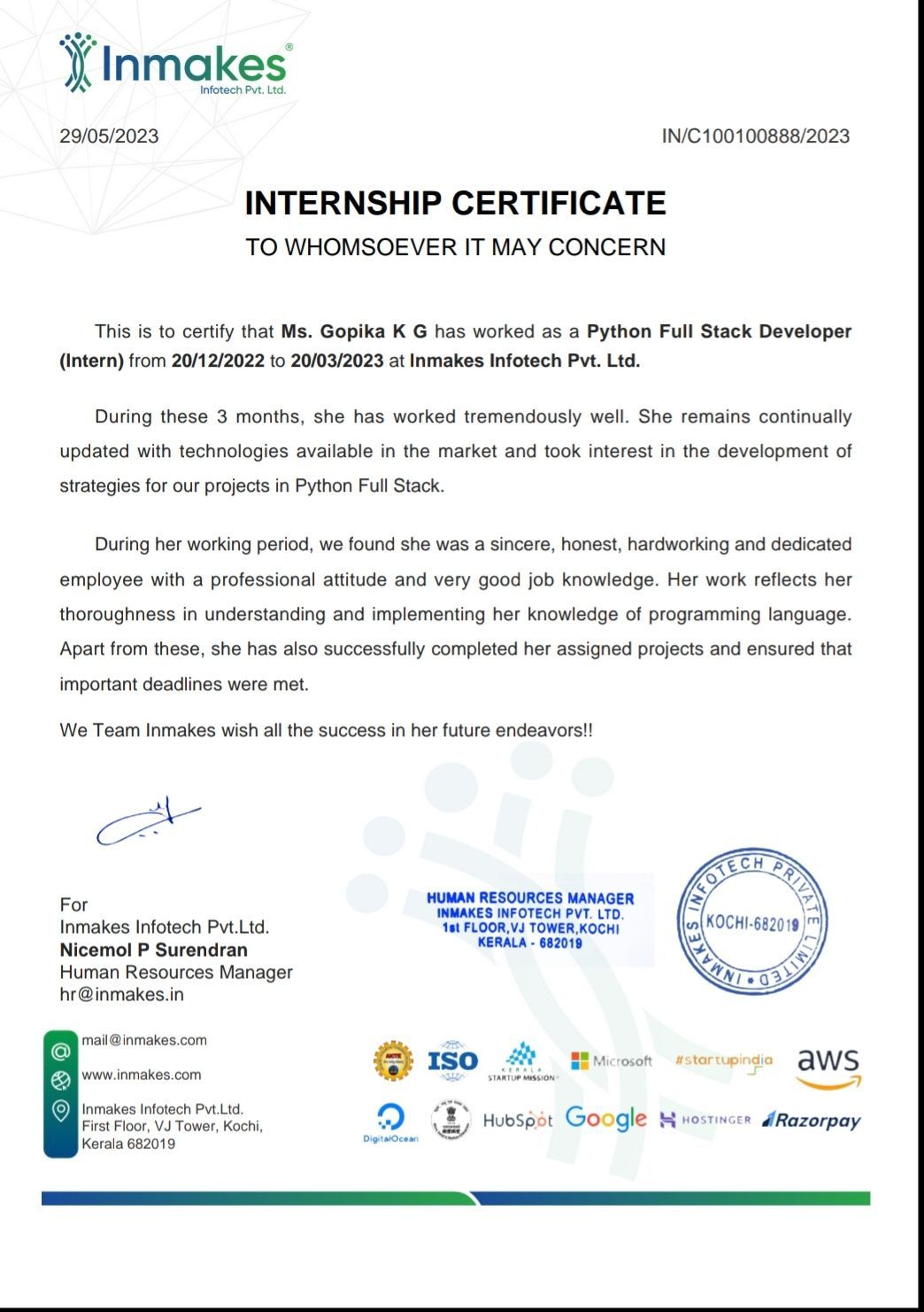Gopika K G on LinkedIn: #python #python #certificate Gopika K G on LinkedIn: #python #python #certificate