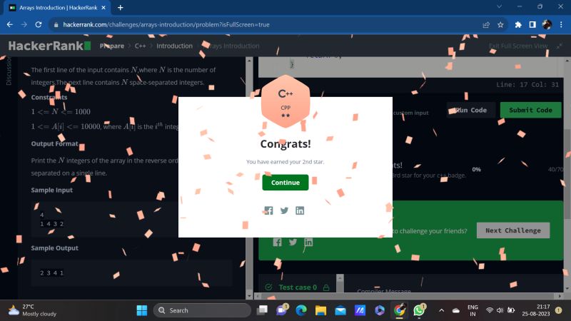 Sarvesh giri on LinkedIn: #hackerrank #hackerrank #coding #c Sarvesh giri on LinkedIn: #hackerrank #hackerrank #coding #c