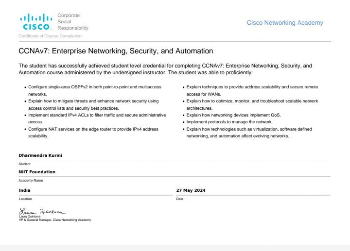 Dharmendra Kurmi on LinkedIn: #networking #certification #cisco Dharmendra Kurmi on LinkedIn: #networking #certification #cisco